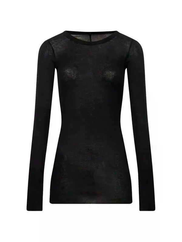 Rick Owens Semi-sheer Long-sleeve T-shirt - Black