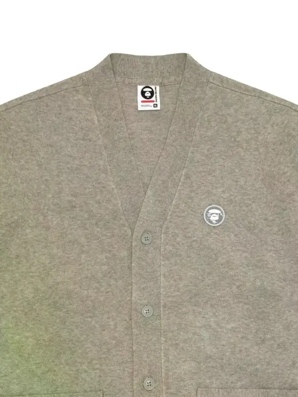 AAPE BY *A BATHING APE Logo Detail V-neck Cardigan