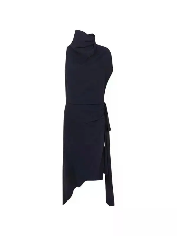 N°21 Draped Asymmetric Midi Dress