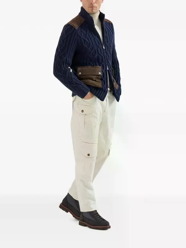 Brunello Cucinelli Suede And Technical Fabric Lace-up Urban Outdoor Boots