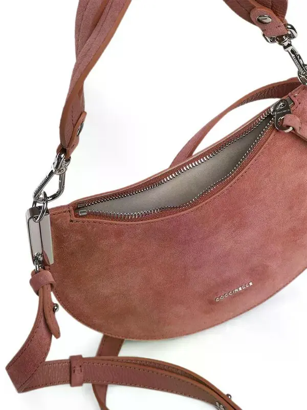 COCCINELLE Suede Crescent Shoulder Bag