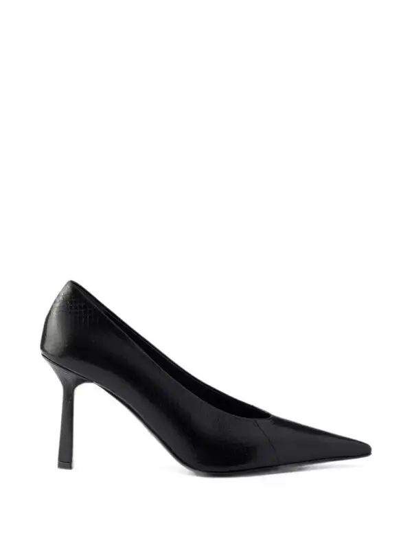Prada Ayres Leather Pointy Toe Pumps - Black