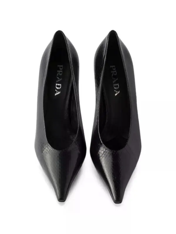 Prada Ayres Leather Pointy Toe Pumps