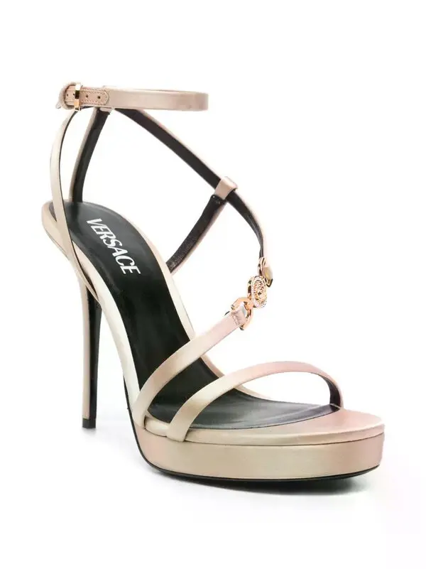 Versace Medusa Platform Sandals - Neutrals