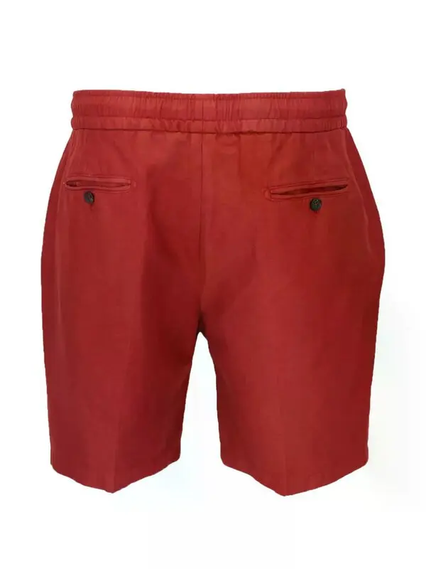 Isaia Drawstring Pintuck Shorts