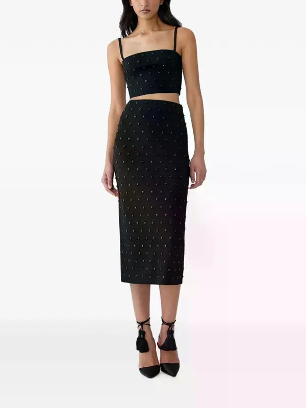 Carolina Herrera Beaded Pencil Midi Skirt