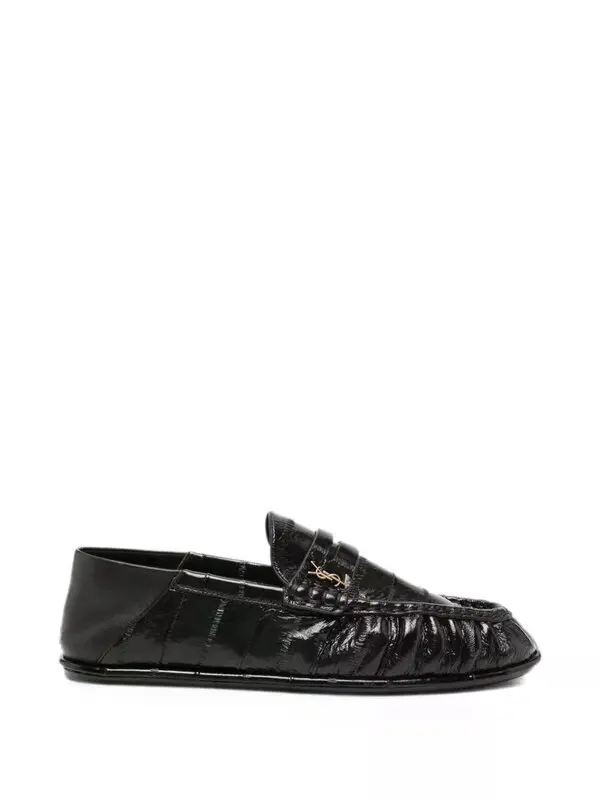 Saint Laurent Crocodile-effect Loafers