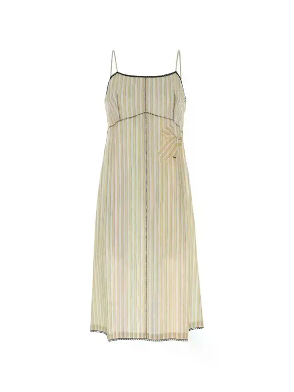Prada Striped Bow-detail Dress