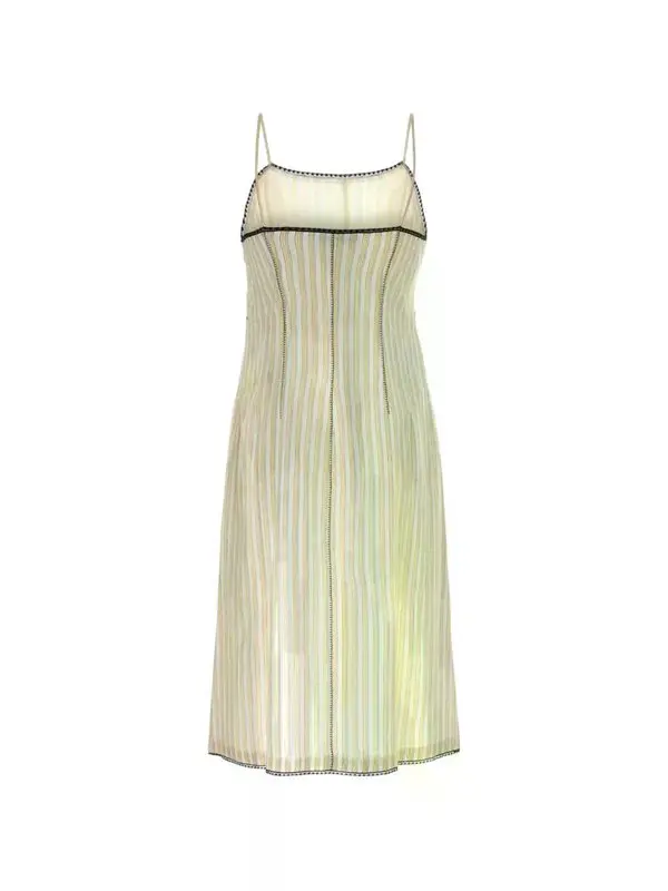 Prada Striped Bow-detail Dress