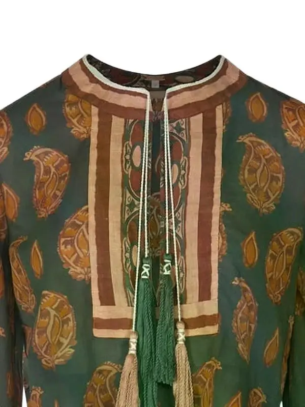 Johanna Ortiz Sun Whisper Paisley-print Top - Green