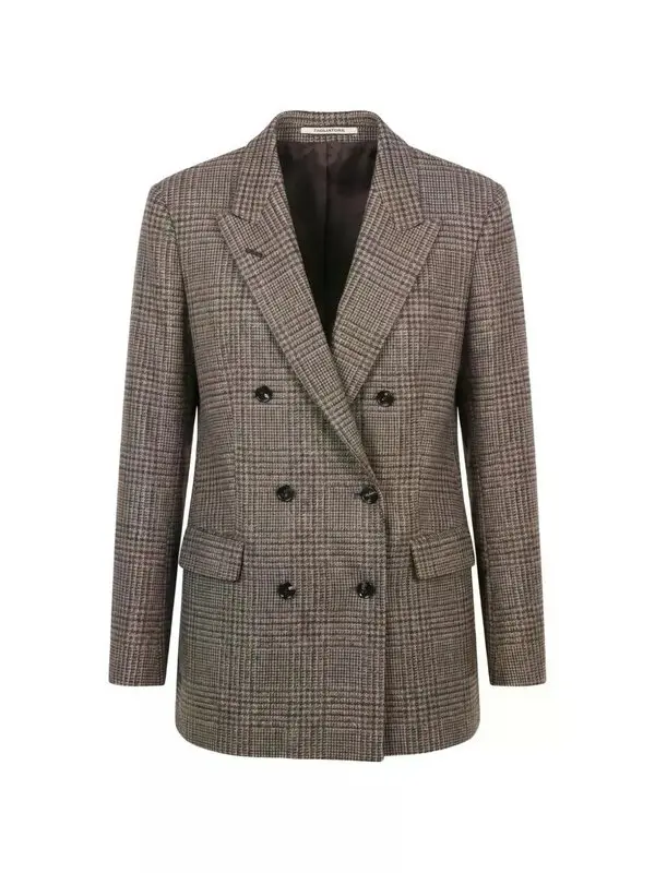 Tagliatore Jasmine Double-breasted Check-pattern Blazer