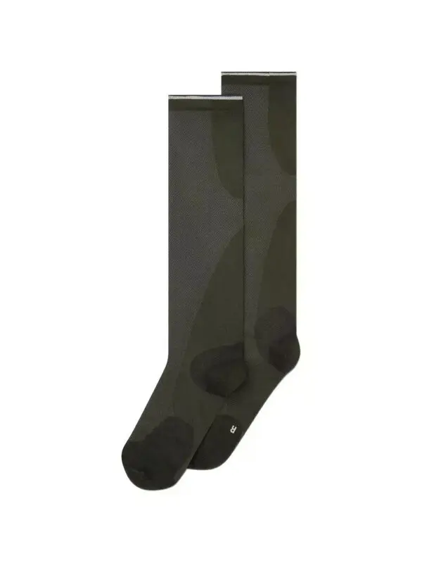 On Panelled Knee-high Socks - Green