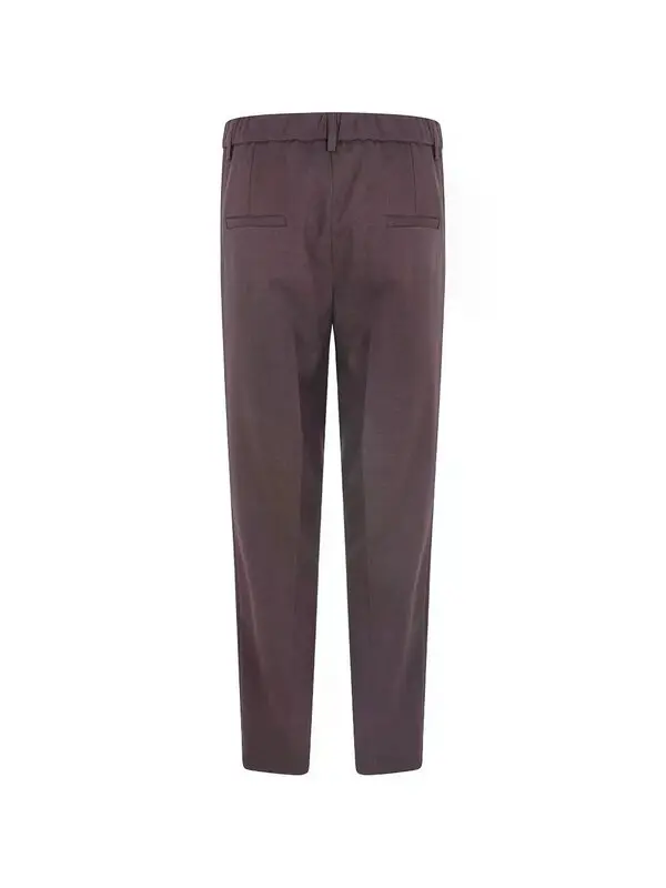 DRHOPE Wide-leg Pressed-crease Trousers