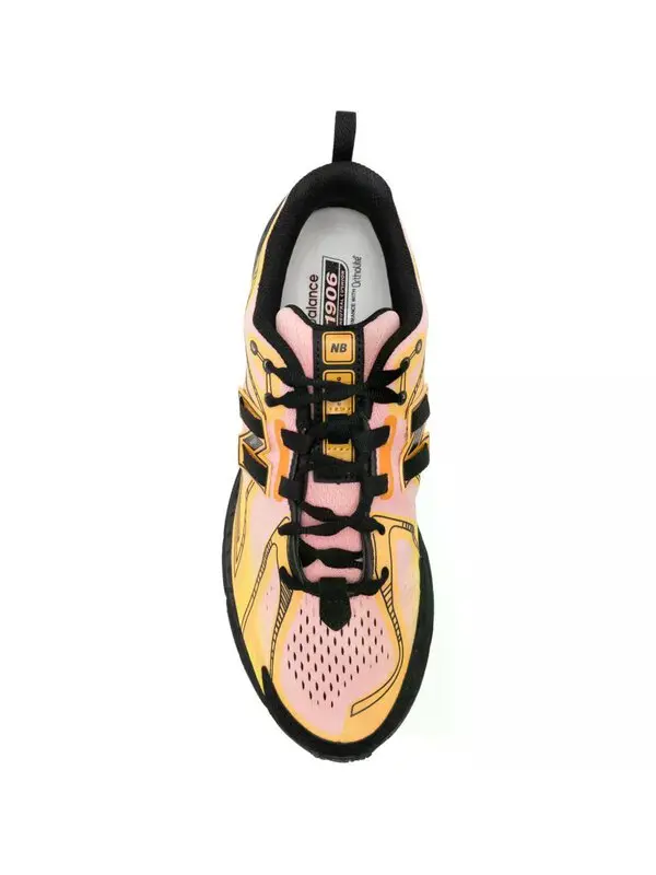 NEW BALANCE 1906 Panelled Lace-up Sneakers - Yellow