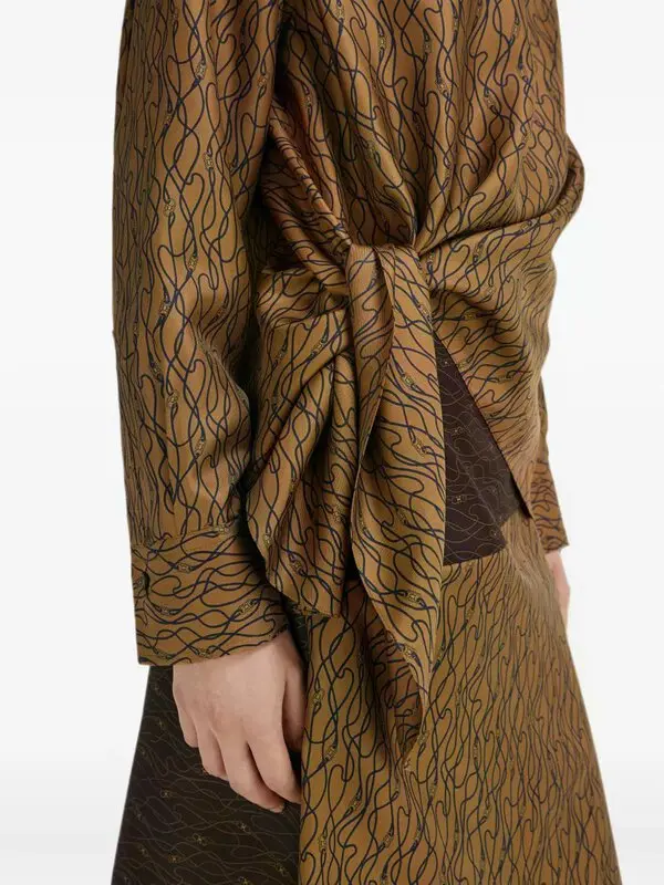 FERRAGAMO Silk Shirt With Side Knot