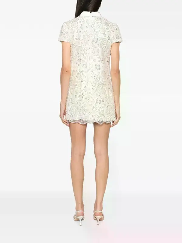 SELF-PORTRAIT Sequin-embellished Bow-detail Mini Dress