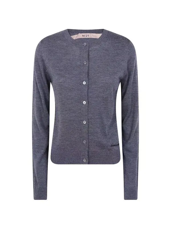 N°21 Button-fastening Knitted Cardigan - Grey