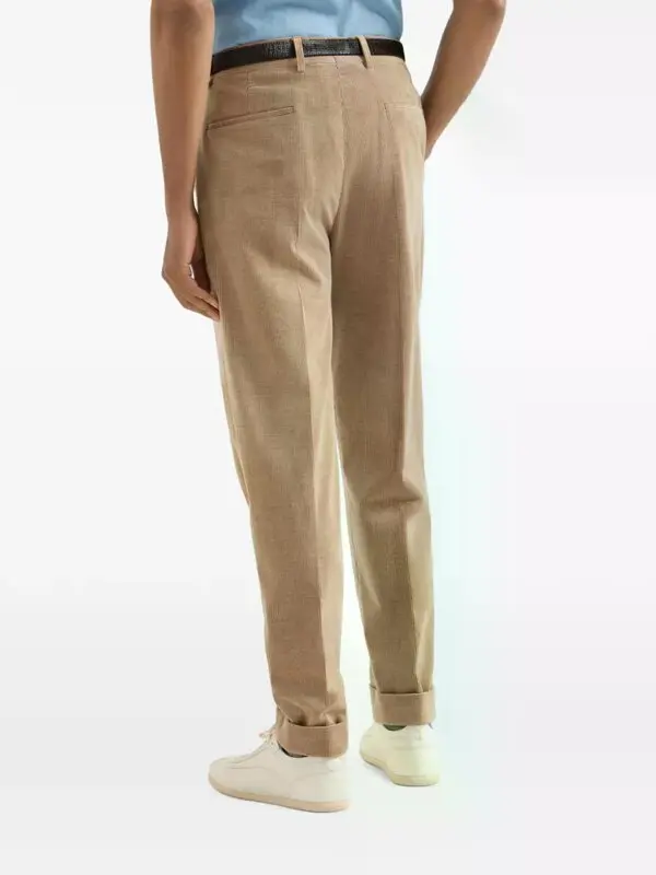 Brunello Cucinelli Pleated Corduroy Trousers - Neutrals