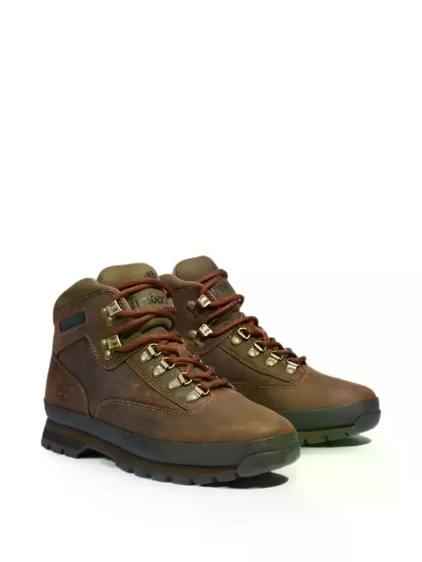Timberland Euro Hiker Logo-detail Leather Boots - Brown