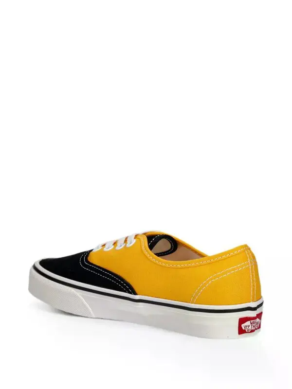 VANS Authentic Low Top Lace Up Canvas And Suede Sneakers - Yellow