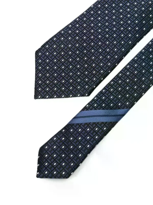 Zegna Geometric-pattern Silk Tie