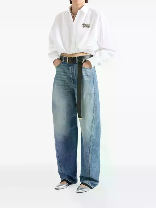 Givenchy Light Wash Cocoon Jeans - Blue