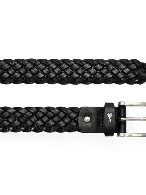 AMI Paris Braided Paris Paris Cow-leather Belt 30mm
