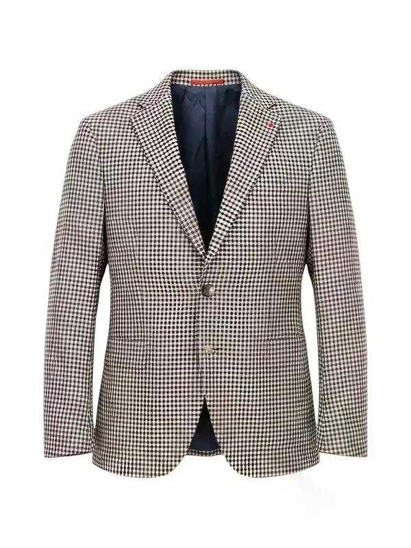 Isaia Gingham-check Blazer