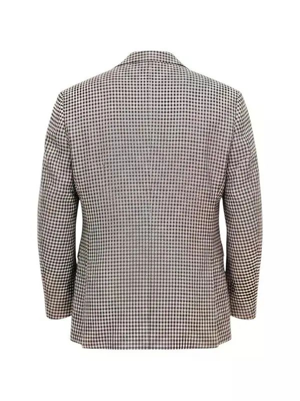 Isaia Gingham-check Blazer