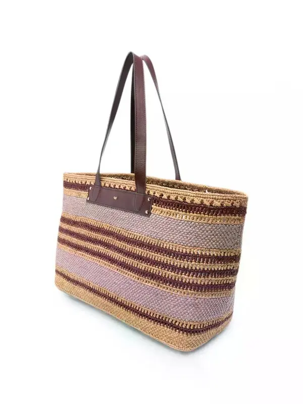 ANYA HINDMARCH Raffia Stripe Tote - Neutrals