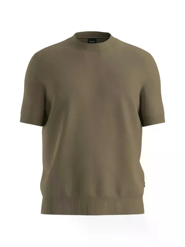 BOSS Ribbed Short-sleeve T-shirt - Green