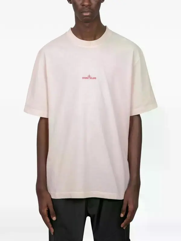 Stone Island Regular-fit T-shirt With Desert Print - Pink