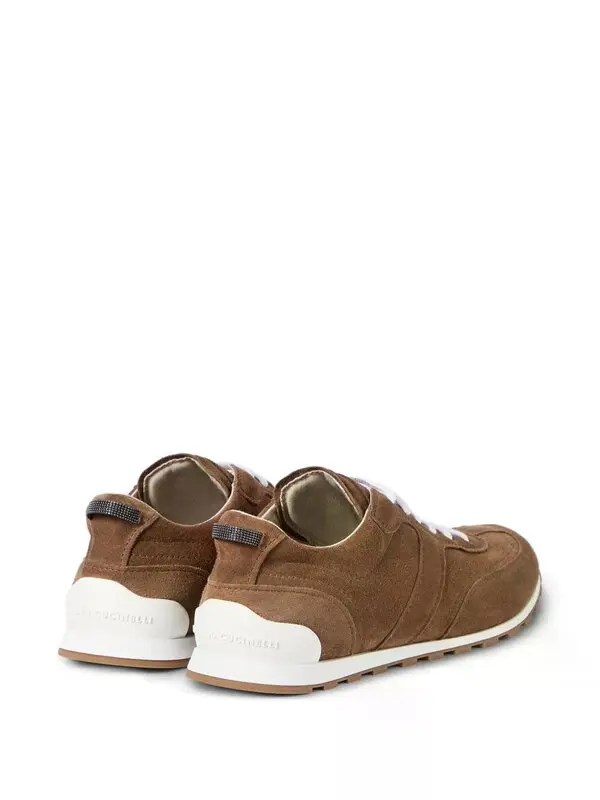 Brunello Cucinelli Suede Runners With Shiny Loops