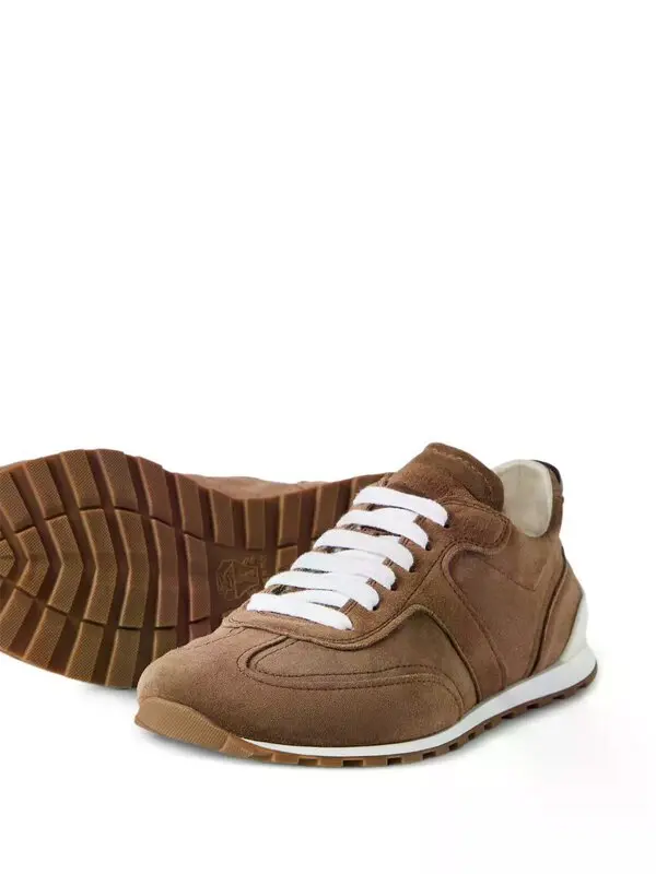 Brunello Cucinelli Suede Runners With Shiny Loops