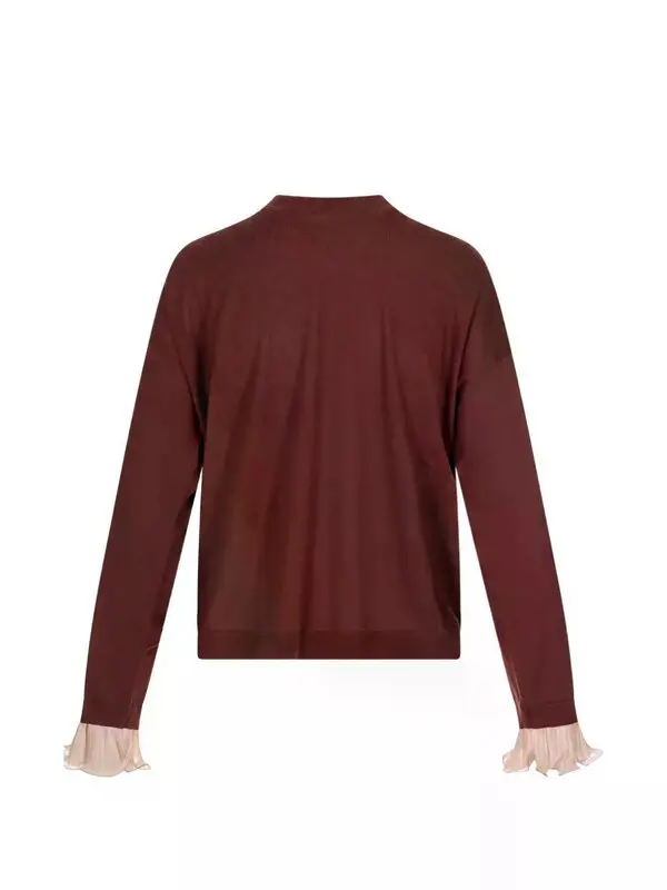 Fabiana Filippi Long-sleeve Ruffle-cuff Sweater