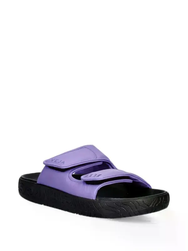 VEJA Etna Bold Leather Slides - Purple