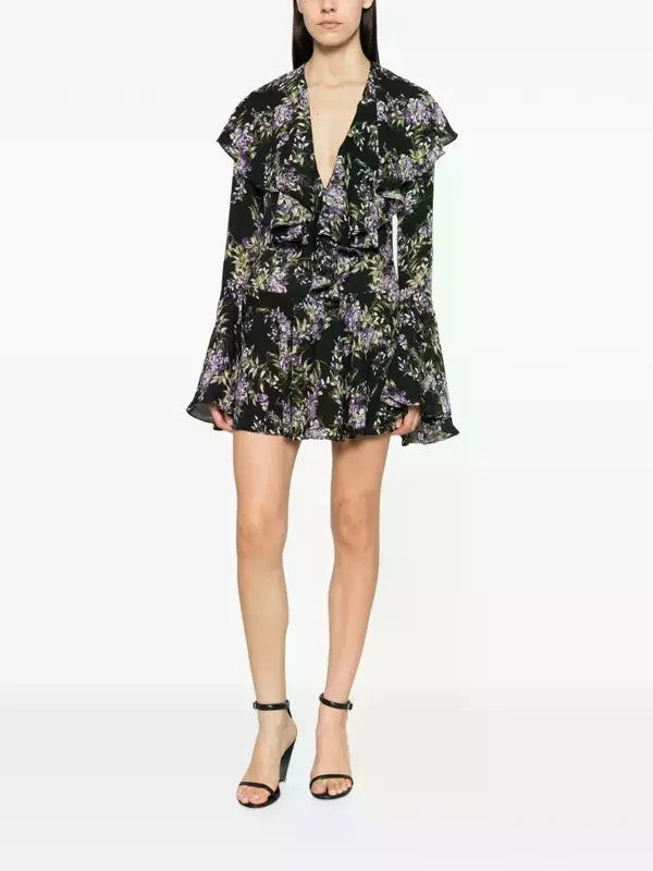 Norma Kamali Ruffled Floral-print Dress