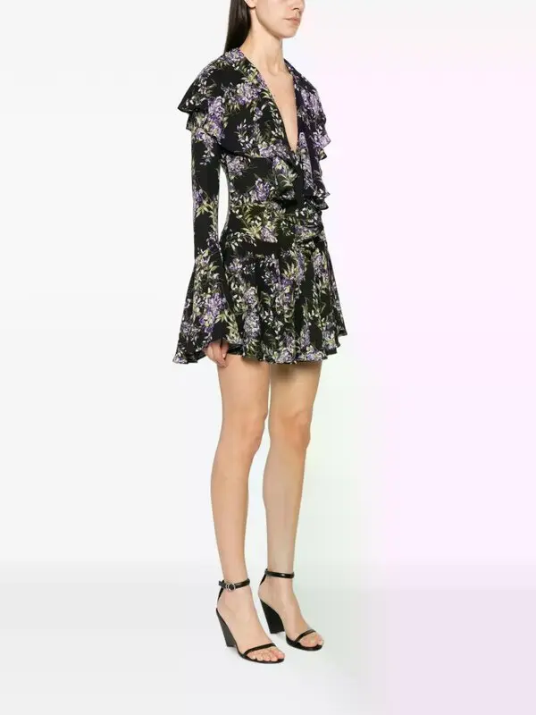 Norma Kamali Ruffled Floral-print Dress
