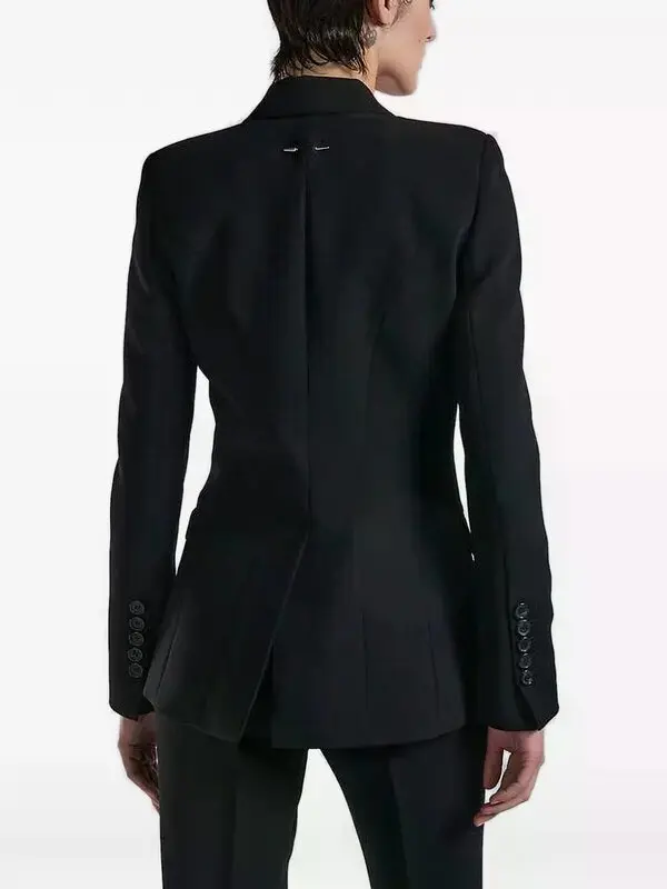 Barbara Bui Crepe Leather-panel Blazer