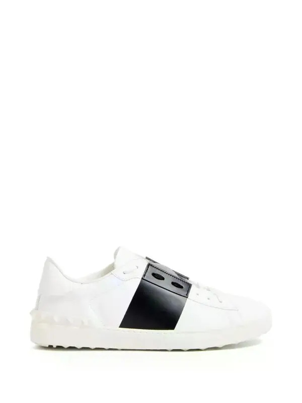 Valentino Garavani Calfskin Open Sneakers With Contrast Band