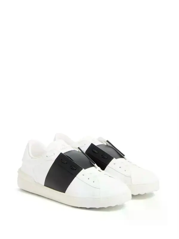 Valentino Garavani Calfskin Open Sneakers With Contrast Band