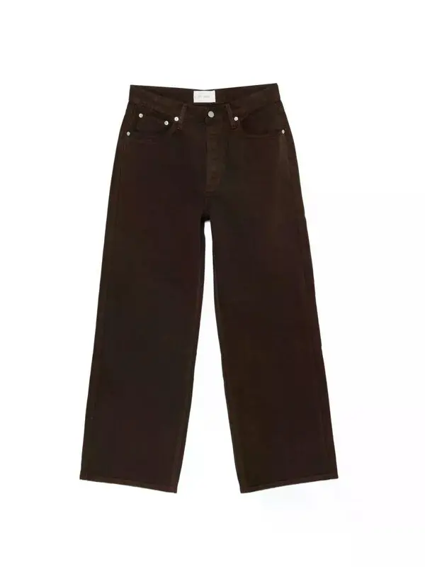 ST. AGNI Canvas Mid-rise Jeans - Brown