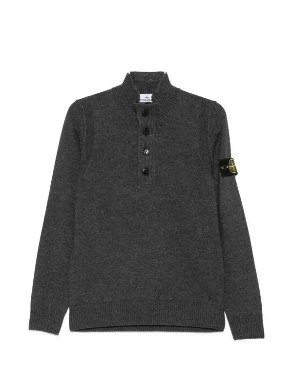 Stone Island Logo-patch Button-up Polo Shirt