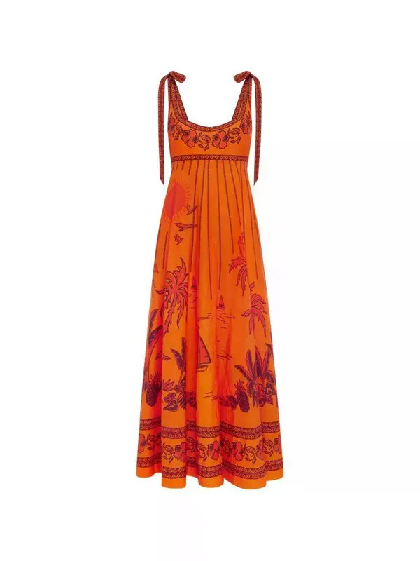 ALEMAIS Boathouse Ballet Sundress - Orange