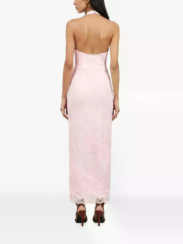 ROTATE BY BIRGER CHRISTENSEN Lace Halterneck Dress