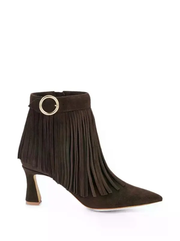 MALONE SOULIERS Donni Fringed Suede Ankle Boots