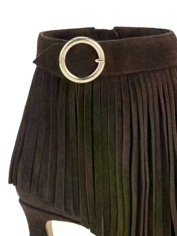 MALONE SOULIERS Donni Fringed Suede Ankle Boots