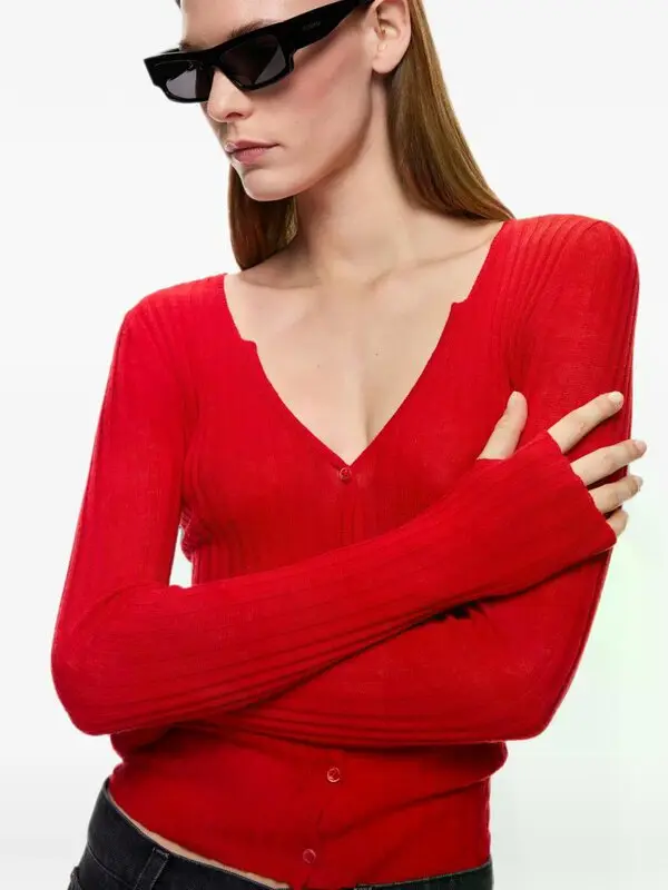 Pinko Ribbed Cardigan With Buttons