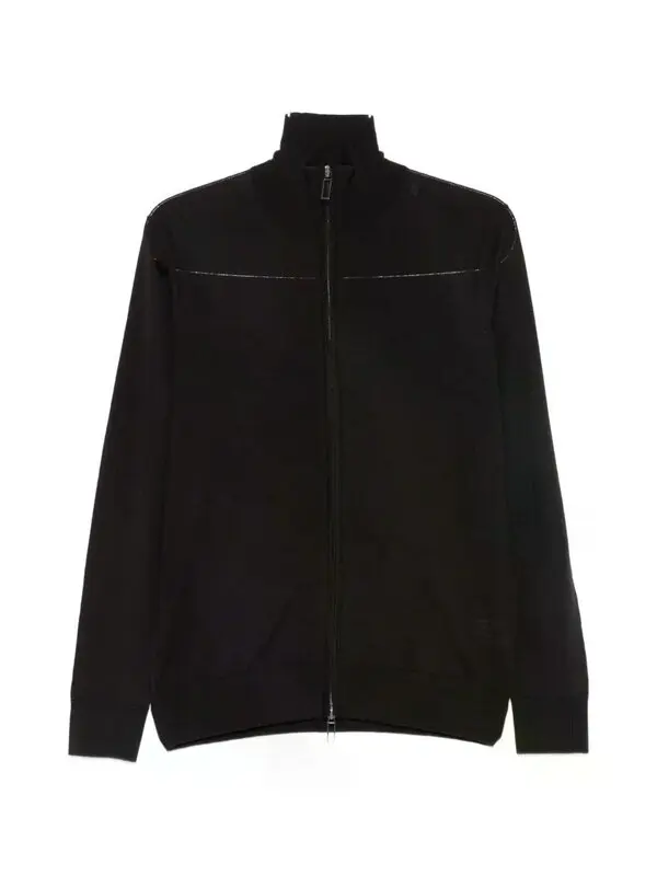 PAOLO PECORA Zip-up High-neck Cardigan