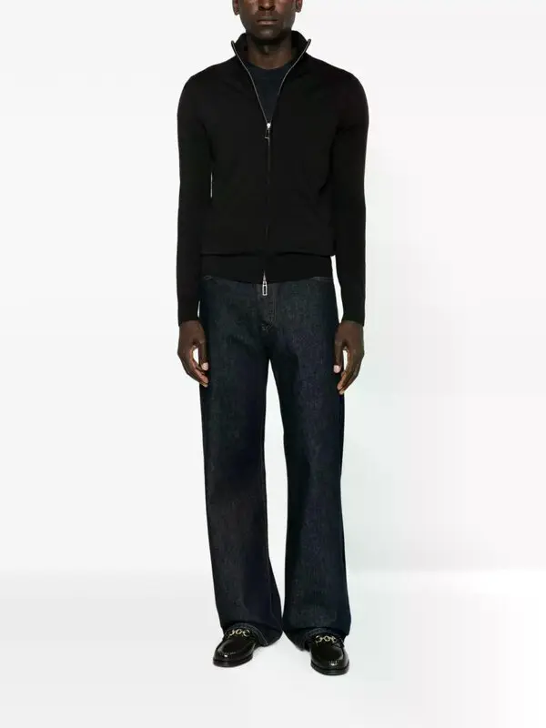 PAOLO PECORA Zip-up High-neck Cardigan